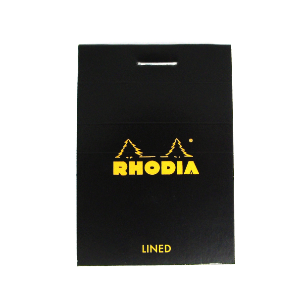Rhodia Bloc No. 10 Head-Stapled Lined Paper Notepad 52 x 75 (Black ...