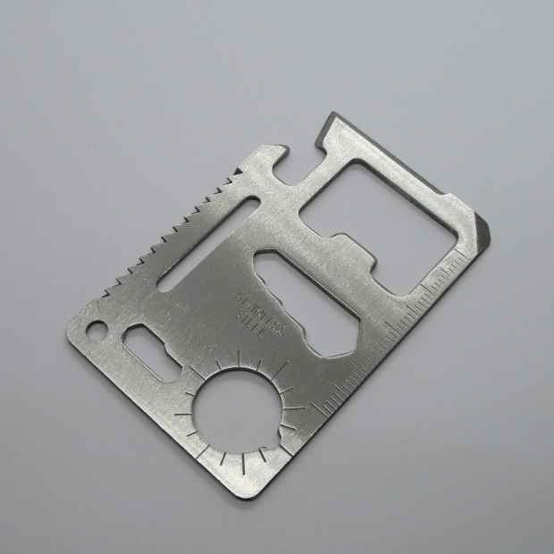Multi-Purpose Stainless Steel Card Pocket Knife 11 in 1 Tool - InexPens