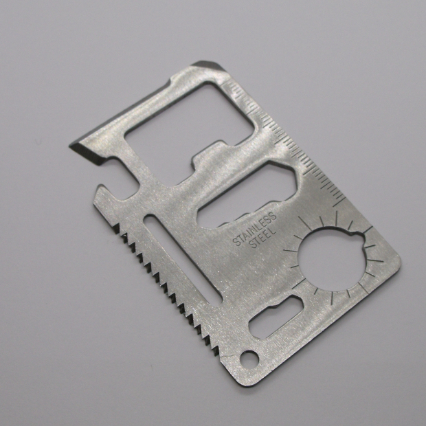 Multi-Purpose Stainless Steel Card Pocket Knife 11 in 1 Tool - InexPens